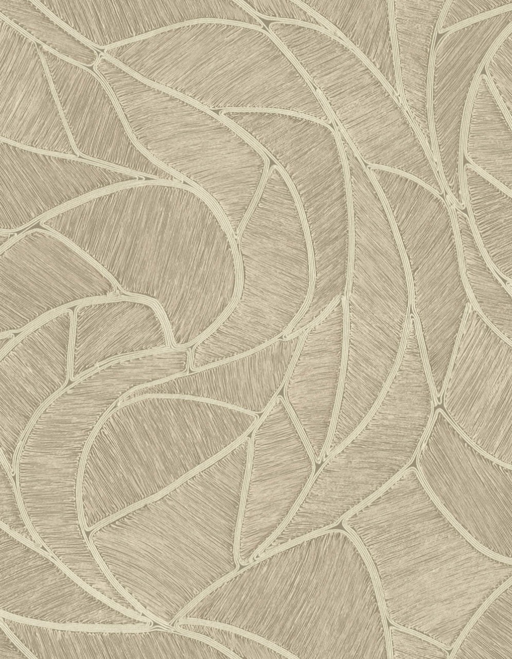 Vinyltapete Organische Form Linen Manila Arte 64510 Spiral taupe